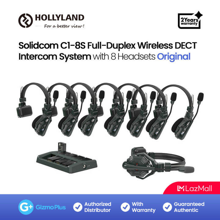 Hollyland Solidcom C1-8S Full Duplex Wireless DECT Intercom System ...