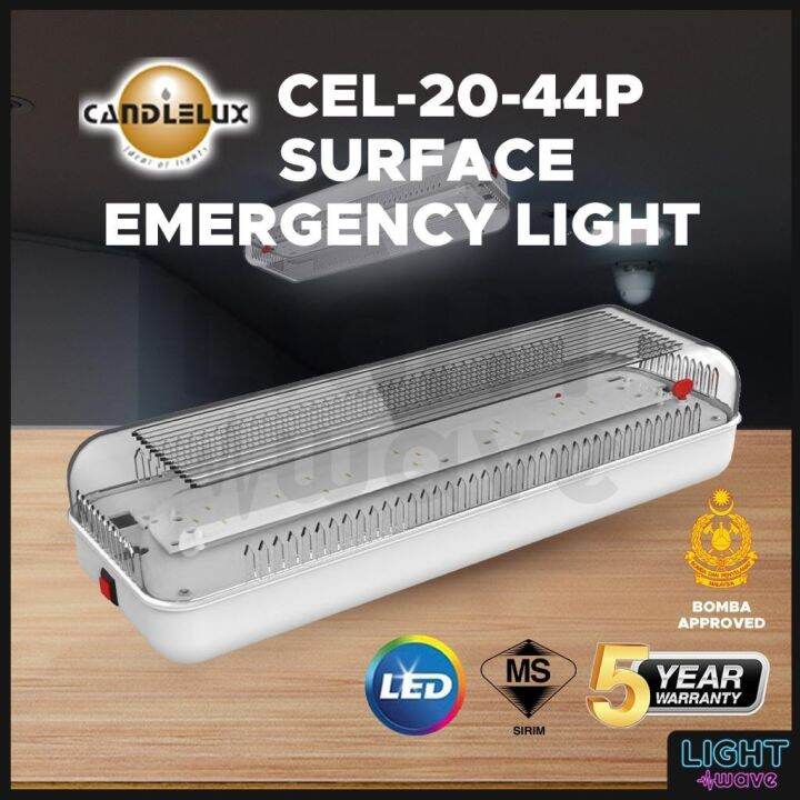 [SIRIM] CANDLELUX CEL-20-44P SURFACE MOUNT EMERGENCY LIGHT | Lazada