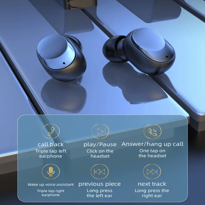 TWS Y60 Stereo Sports Waterproof Earphones With Microphone Earpieces ...