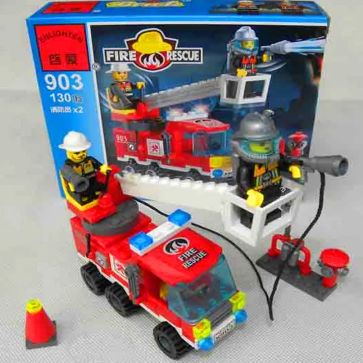 ENLIGHTEN City Series Building [ FIRE RESCUE ] Block Toy ( 130 pcs ...