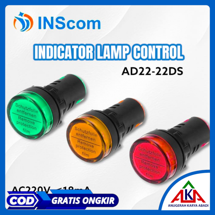 INScom Pilot Lamp Indicator Control AD22-22DS AC 220V 22mm | Lazada ...