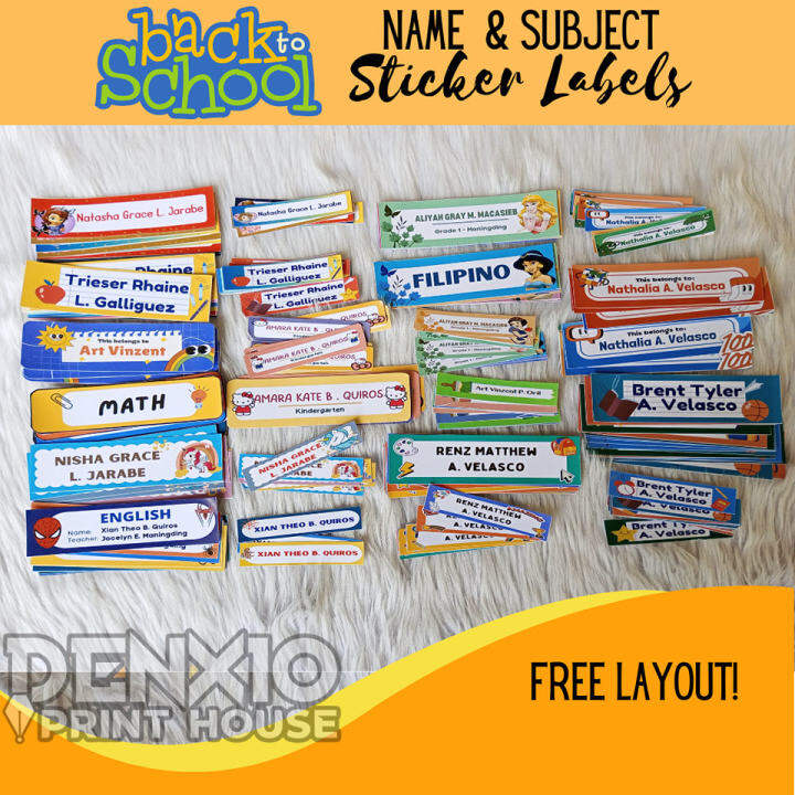 Customized Name/Subject Sticker Label | Lazada PH