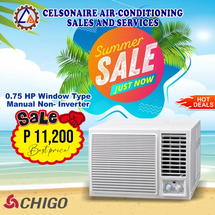 CHIGO - 0.80HP WINDOW TYPE MANUAL | Lazada PH