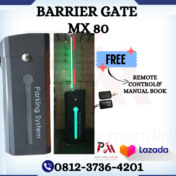 Boom Gate Mx 80 Palang Parkir Led Otomatis Kecepatan Buka Tutup 1.8 3 6