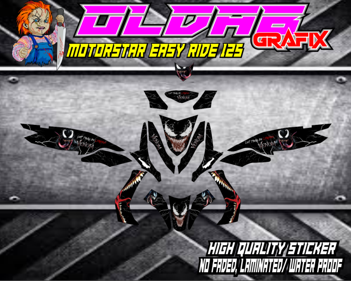 MOTORSTAR EASYRIDE 125 STICKER DECALS, VENOM-025 | Lazada PH