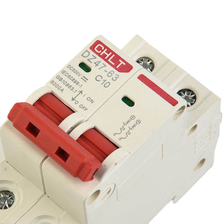 DC Circuit Breaker 500V 2 Pole Double MCB Solar PV 10 16 20 32 40 63 Amp Circuit Breaker สำหรับ ...