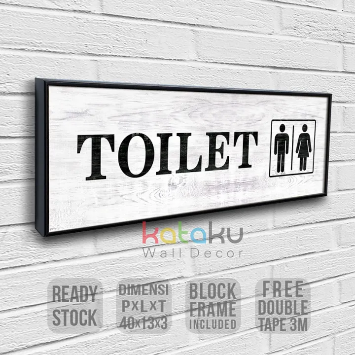 Papan Tanda Tulisan Toilet Sign Restroom Bathroom WC sign | Lazada ...