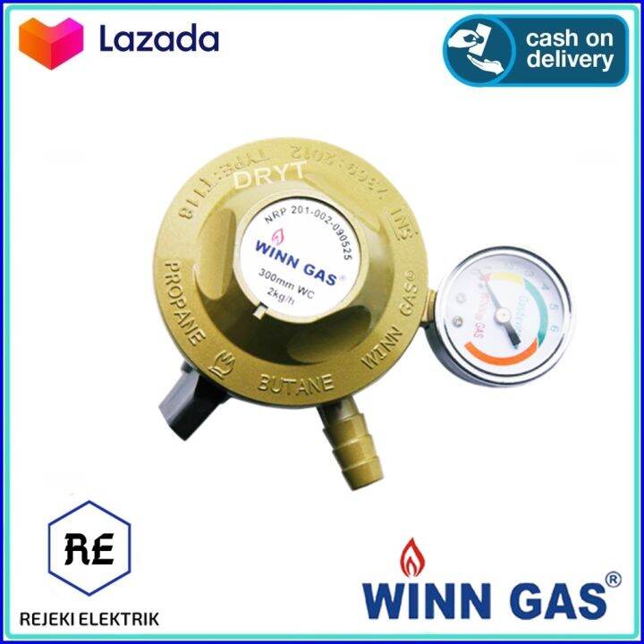Winn Gas W-118 Meter SNI Regulator Gas LPG Winn Gas W 118 M Tekanan ...