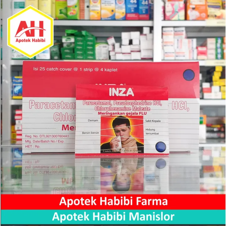 Inza 5 strip isi 20 kaplet Obat Inja Insa Inza Obat panas pilek alergi ...