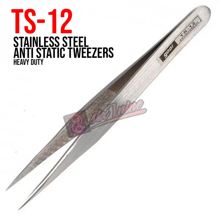 Precision Tweezer Stainless Steel Anti Static Tool Kit Tweezer TS-12 ...
