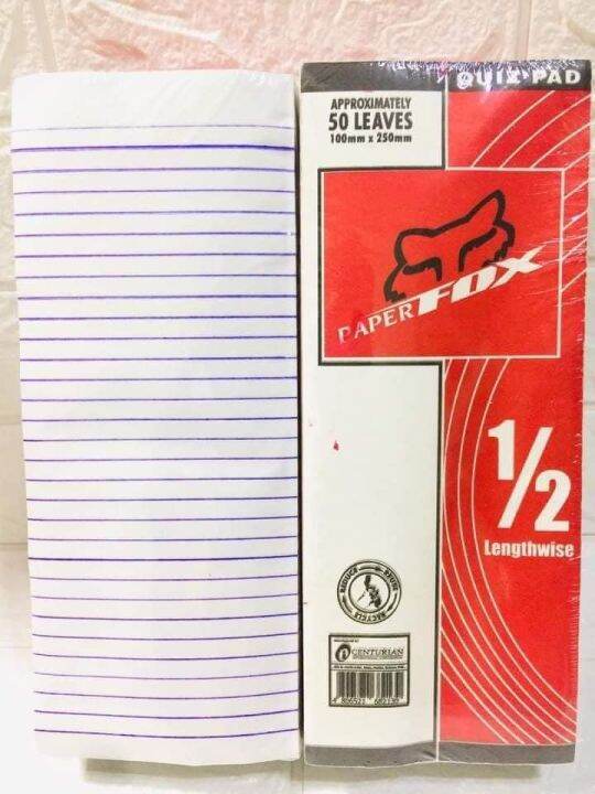 1/2 lengthwise quiz pad paper 50leaves | Lazada PH
