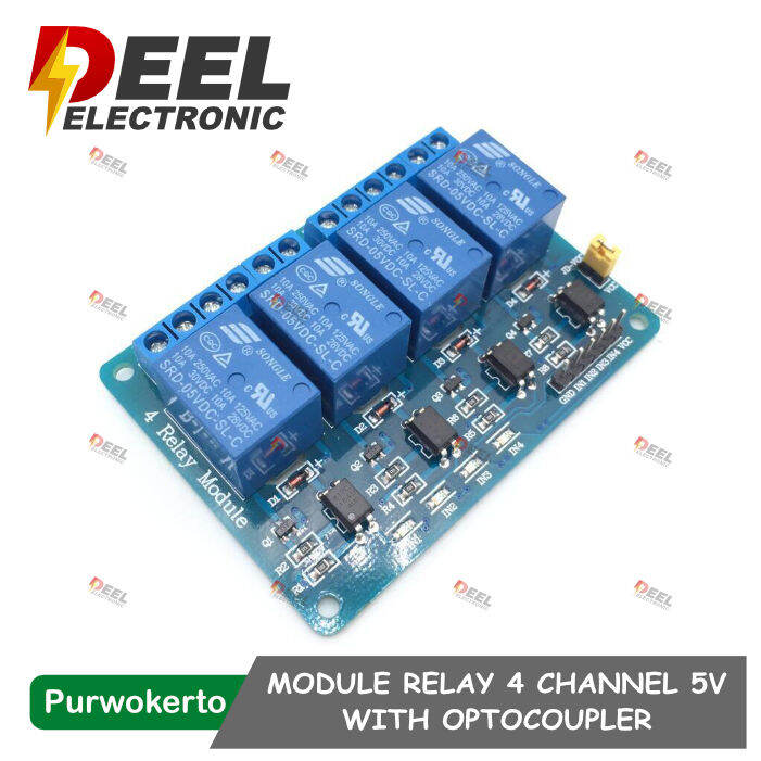 RELAY 4 CHANNEL 5V OUTPUT 250VAC 30VDC 10A WITH OPTOCOUPLER | Lazada ...