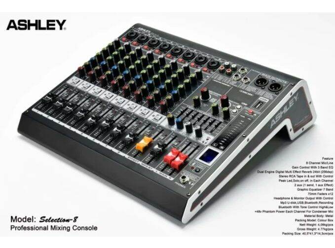 Mixer Ashley 8 Channel Selection-8 Bluetooth Usb Equalizer Original | Lazada Indonesia