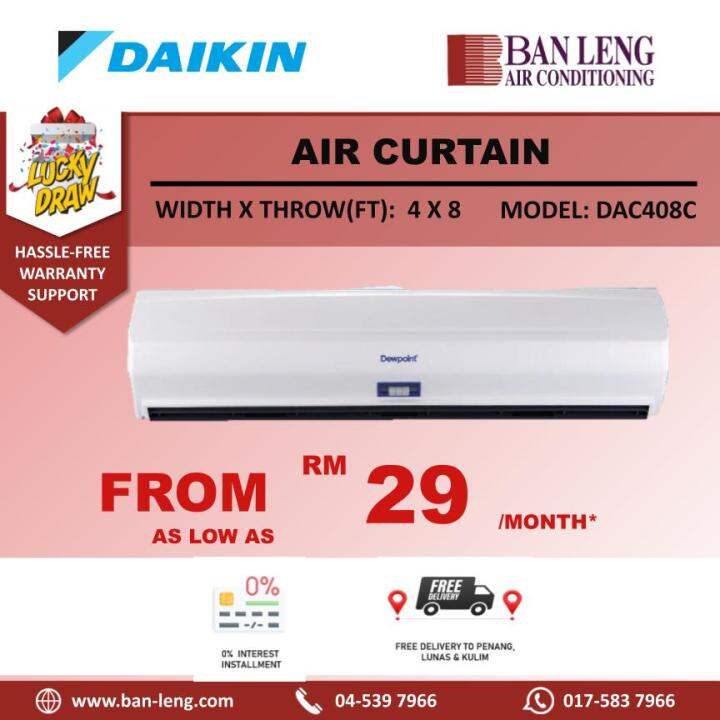 Dewpoint Standard Model Air curtain series DAC408C | Lazada