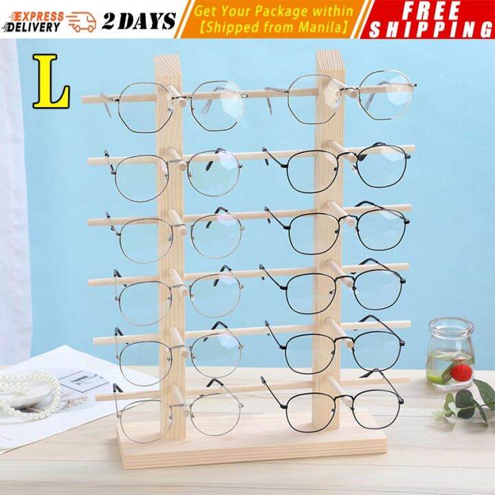 ️【Same Day Delivery】【1/2 Column】Multi Layers Wood Sunglasses Display ...