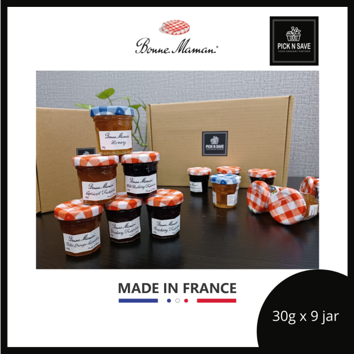 Bonne Maman Mini 9 jars Fruit Jam & Honey Set (Import from France) 迷你果酱 ...
