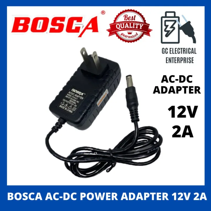 Bosca AC-DC Power Supply Adaptor 12V 2A adapter For TV Plus / CCTV ...