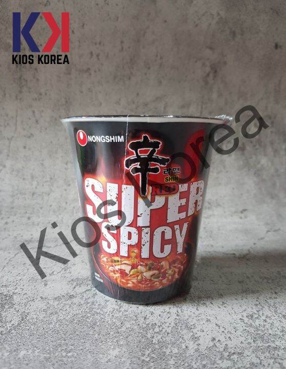 Nongshim Shin Ramyun Red Super Spicy 68gr CUP - Ramyeon Super Pedas ...