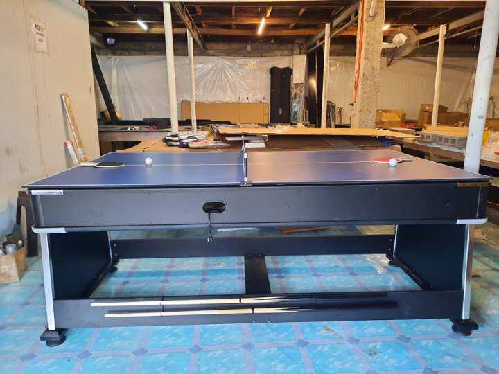 4X7 FT 4 in 1 WITH RACK MULTI GAME TABLE / TABLE TENNIS, AIR HOCKEY ...