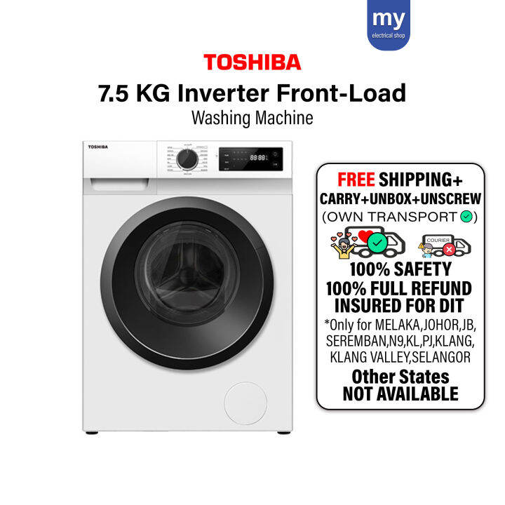 Toshiba 7.5KG Front Loading Washer Washing Machine TW-BH85S2M | Lazada