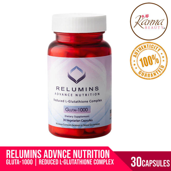 Relumins Gluta 1000- Advance Nutrition Reduced L-Glutathione Complex ...