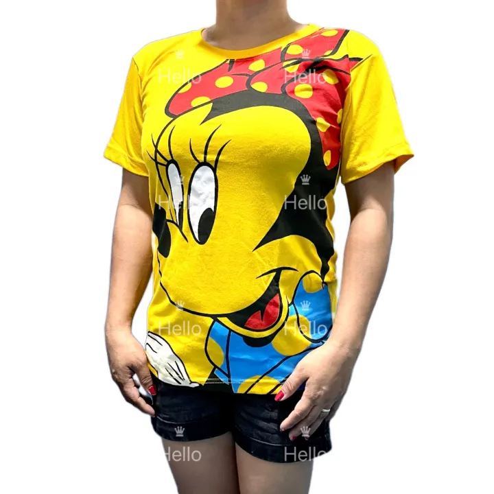 Minnie Side Face Cartoon Character T-Shirt | Lazada PH