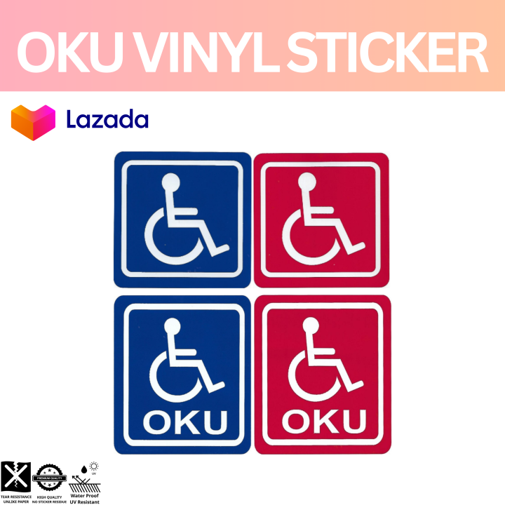 [TOP STICKER] OKU Vinyl Sticker/ Disabled Vinyl Sticker for Car and ...