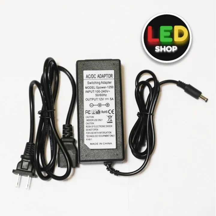 LED SHOP. Gpower AC DC Power adaptor 5amp-12v dc - 220v AC for peso ...