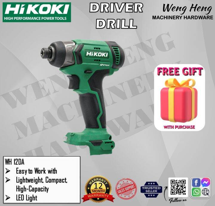 100% Genuine Hitachi/ Hikoki (12V series) Cordless Driver Drill - Model WH12DA | Lazada