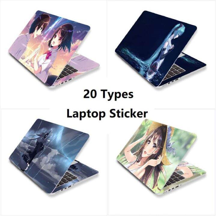 20Types Cartoon Character Laptop Sticker 2Pcs Set Universal Notebook ...