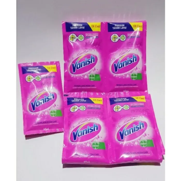 Vanish Penghilangkan Noda Cair Pink Sachet 6sx6ml - Sabun cuci Pakaian ...