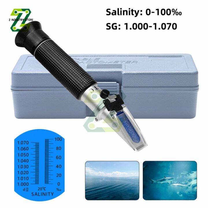 Saltwater Aquarium Seawater Pool Salinity Tester Handheld Hydrometer ...