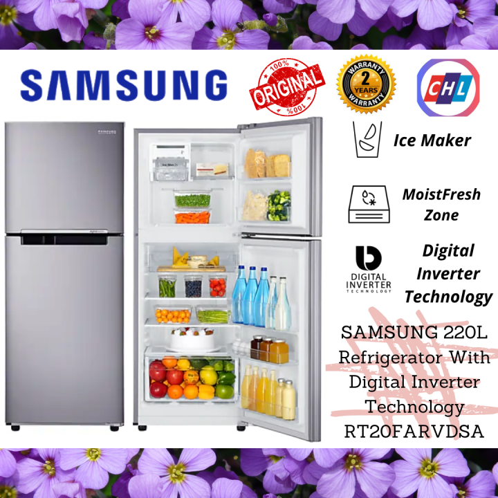 SAMSUNG 220L Refrigerator With Digital Inverter Technology RT20FARVDSA ...