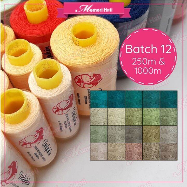 1pc 250m & 1000m Dolphin Sewing Threads / Benang Jahit Biasa / Batch 12 ...