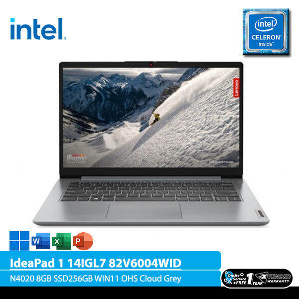 LENOVO IdeaPad 1 14IGL7 82V6004WID [14 HD/Celeron N4020/8GB/SSD256GB/WIN11/CLOUD GREY] | Lazada ...
