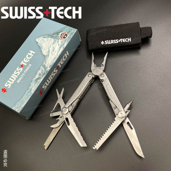 SwissTech Folding Multitool Pliers 18 in 1 Multi-functional Combination ...