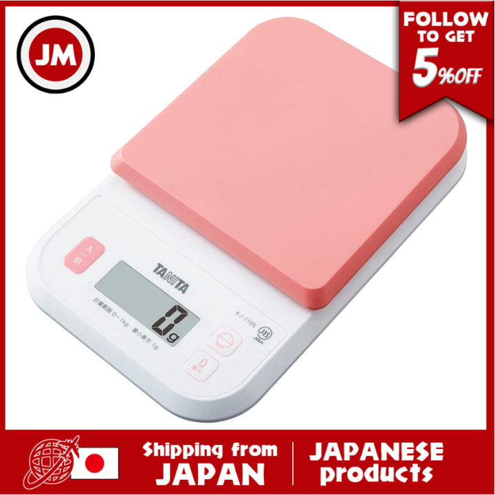 Tanita Timbangan Dapur Memasak Digital, 1Kg 1G Unit Pink KJ 110S PK Pengukuran Kalori Nasi ...