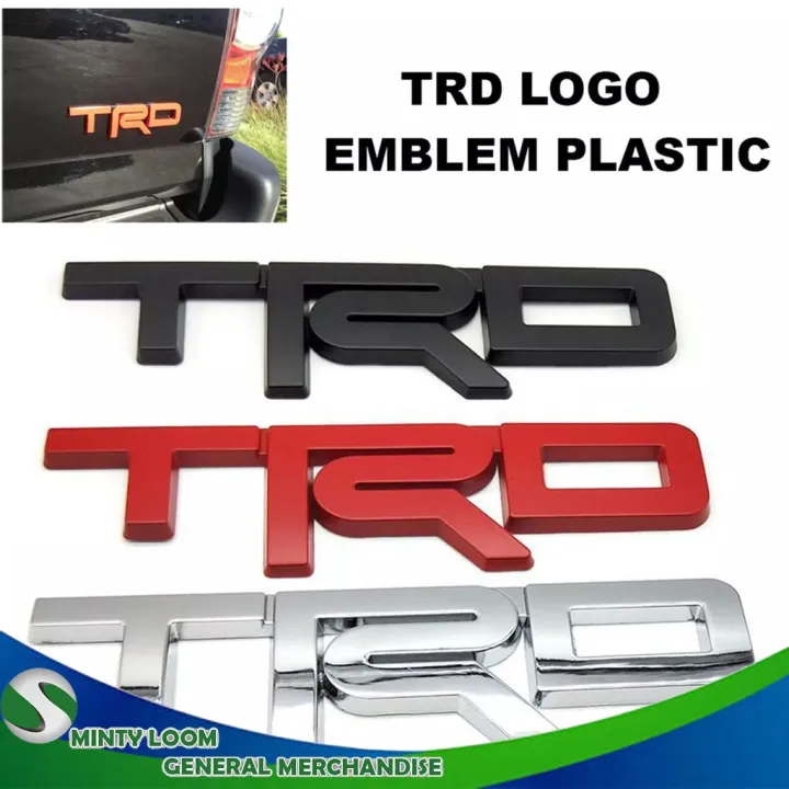 TRD Logo ABS Plastic Red 3D Emblem Decals Sticker Badge | Lazada PH