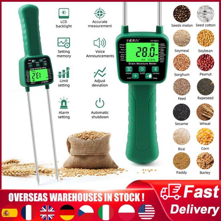 Digital Cereal Hygrometer Grain Moisture Meter Metal Probe High ...