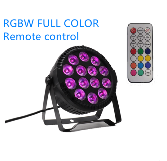 Remote control, 14 Leds RGBW 4in 1 RGB Led flat par,led par light,stage ...