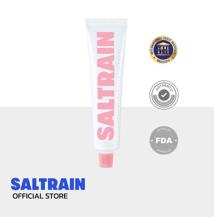 SALTRAIN L TOOTHPASTE 100g ยาสีฟันเกลือ สูตร เพิ่ม Lemon Mint ช่วยให้ปากและลมหายใจหอมสดชื่น ...