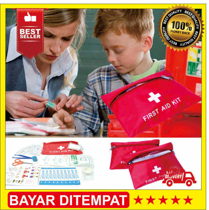 P3K Tas Merah / Kotak P3K Lengkap Dengan Isi / P3K Onemed First Aid ...