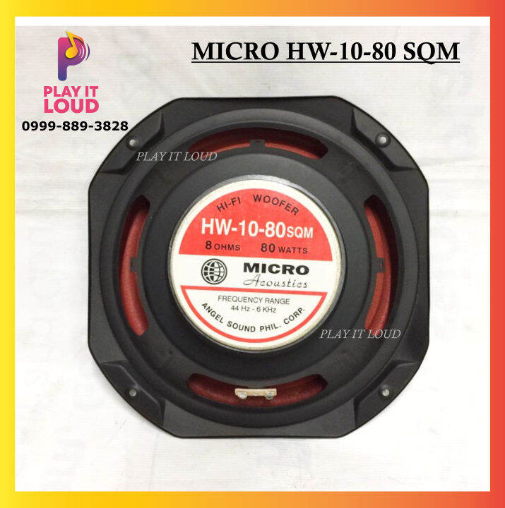 MICRO ACOUSTICS HW-10-80 SQM 80watts Hi Fi WOOFER | Lazada PH