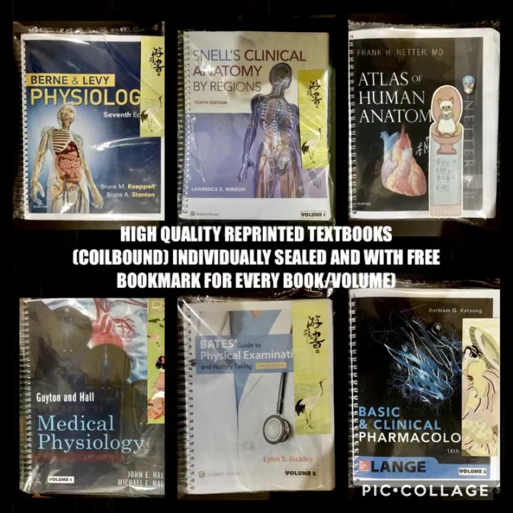 Guyton Hall Berne Levy Tortora Physiology Netter Snell Moore Anatomy ...