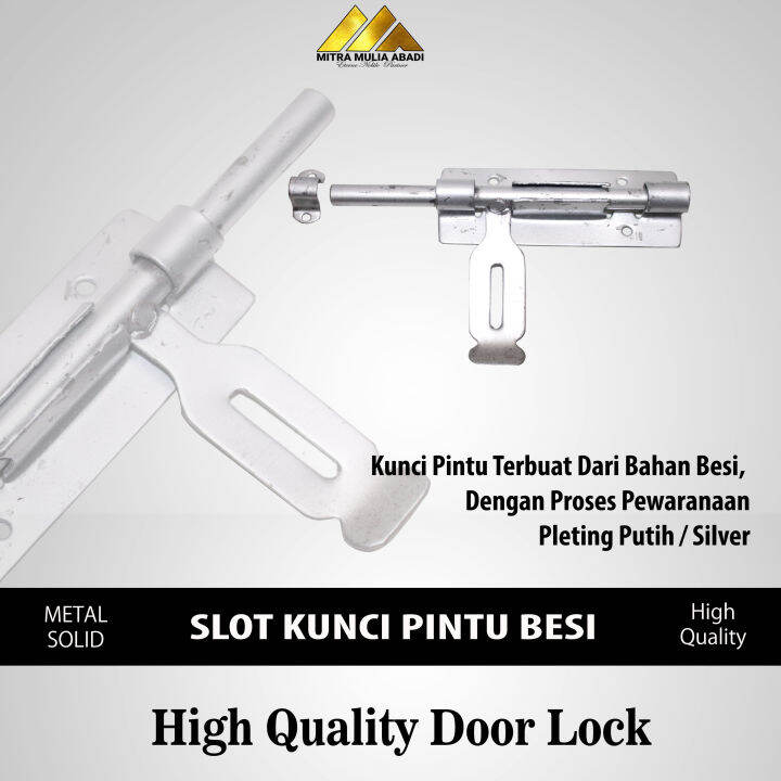 KUNCI SLOT PINTU BESI WARNA SILVER | Lazada Indonesia