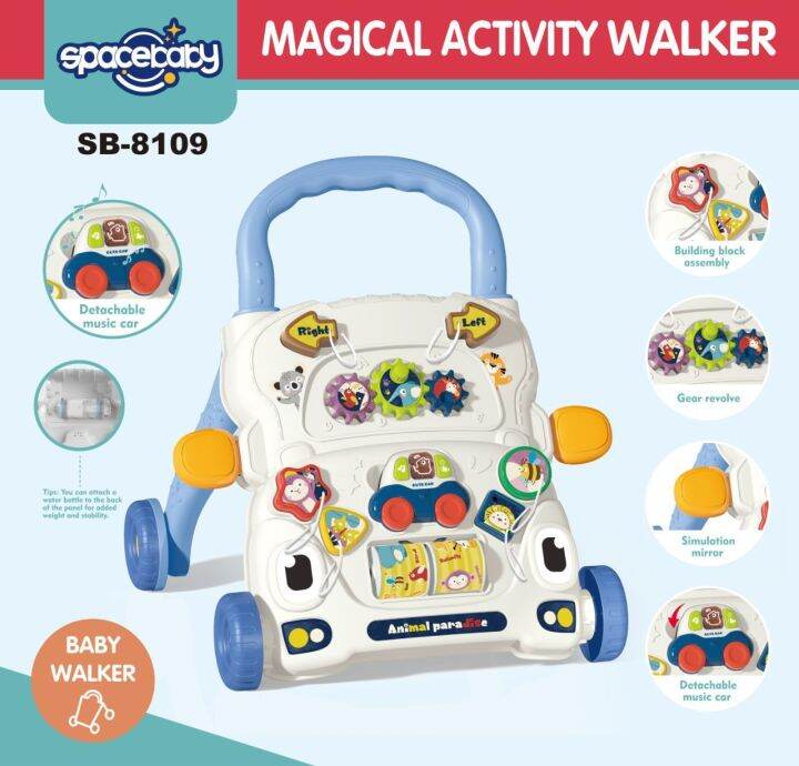 Baby Push Walker Spacebaby SB 8109 Magical Deluxe Activity Walker ...