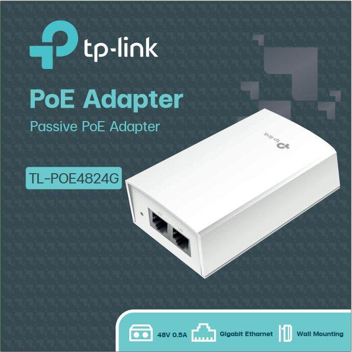 TP-Link รุ่น TL-POE4824G 48V Passive PoE Injector Adapter | Lazada.co.th