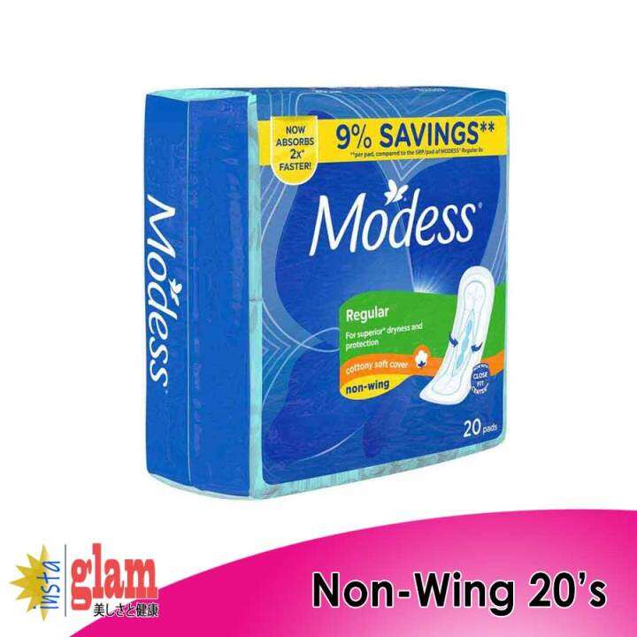 Modess Sanitary Pads Napkin Cottony Soft Non-Wing 20's | Lazada PH