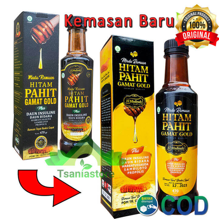 Madu Hitam Pahit Gamat Gold - El Madinah POM TR ORIGINAL - MADU DIABET ...