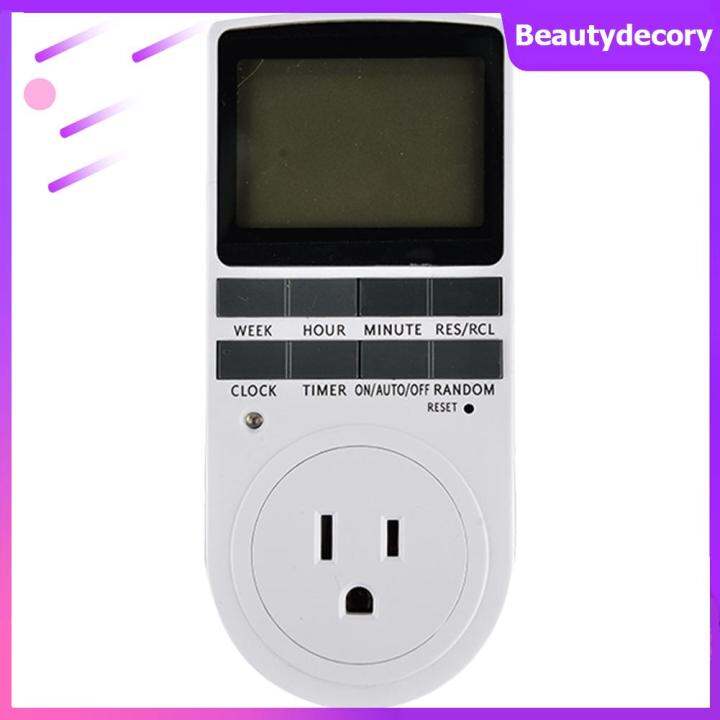 Digital Timer Switch Socket Us Plug Lcd Display Electronic Timer Switch